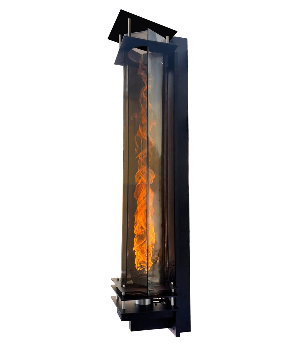 Torrent Wall Mount Torch - Architectural Vortex Fire Luminary - Electr ...
