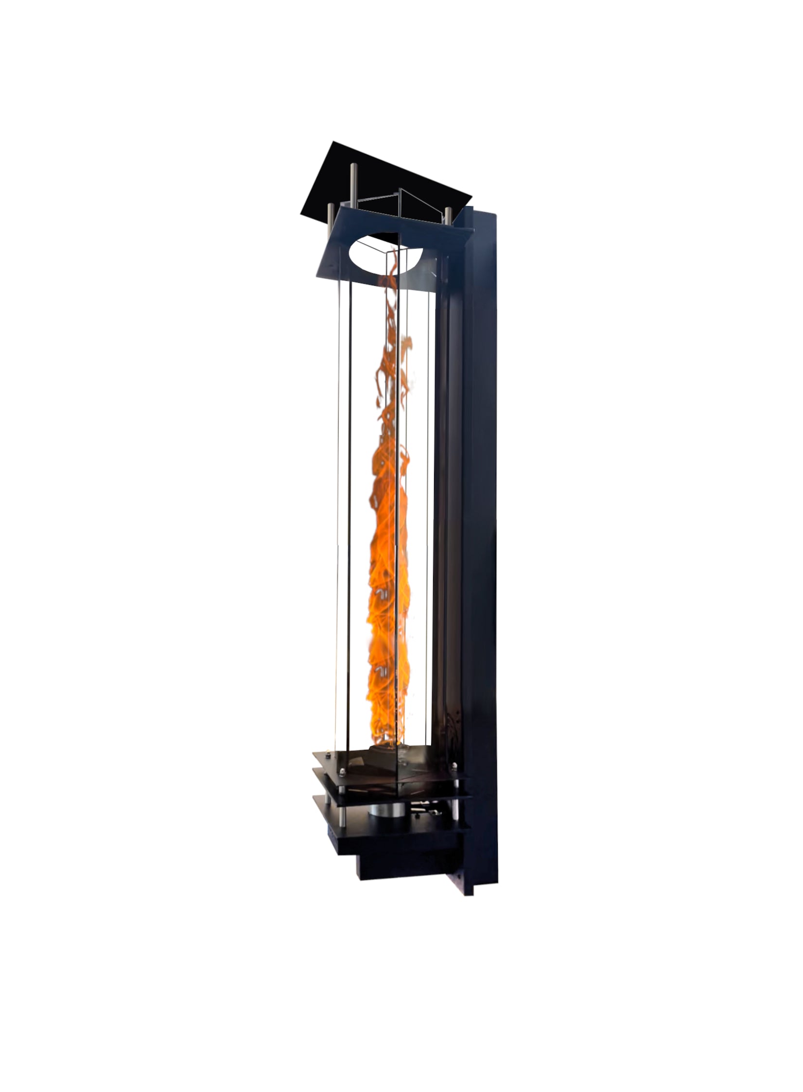 Torrent Wall Mount Torch - Architectural Vortex Fire Luminary - Electr ...