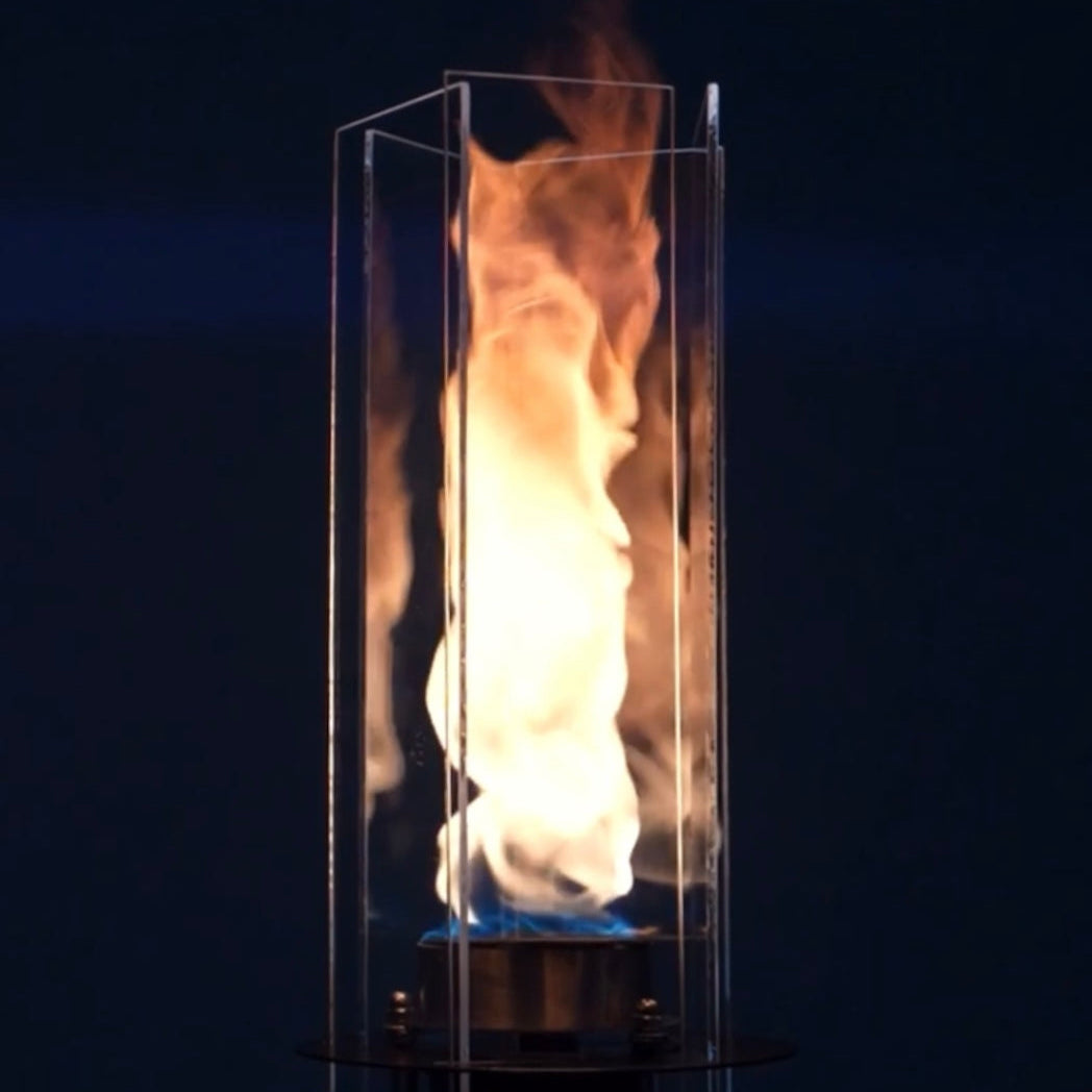 Vortek - Natural Gas/Propane Post Mounted Vortex Fire Torch (Permanent ...