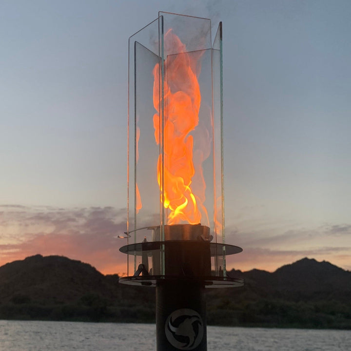 Vortek - Post Mounted Vortex Fire Torch - Halofire Torch